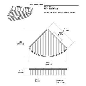 Gatco 1570 Shower Caddy, full, Chrome