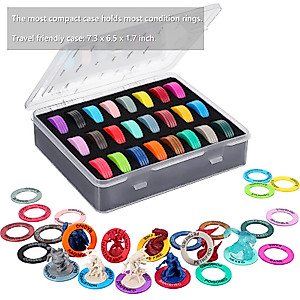 Upgraded ALIZERO DND Miniatures Condition Rings - 96 D&D Status Effect Markers in 24 Frequently Used Conditions - Pathfinder and Dungeons & Dragons Accessories - Premium Storage Box with Foam Padding