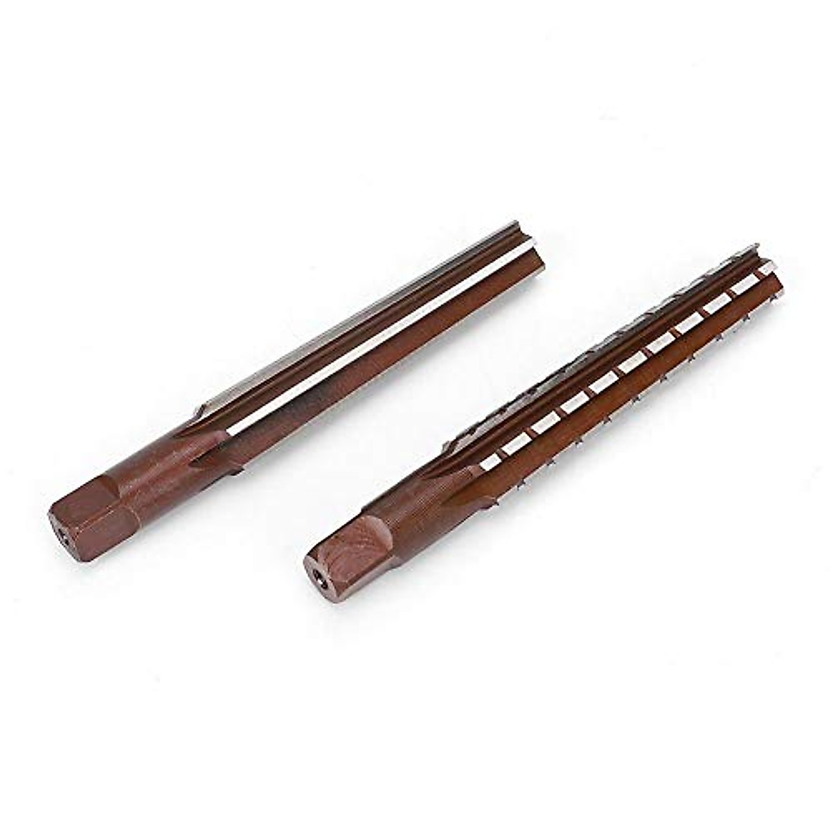 2Pcs High Carbon Steel Straight Shank Morse Taper Reamer Rough + Fine Hand Reamer Set Replacement(MT2#)