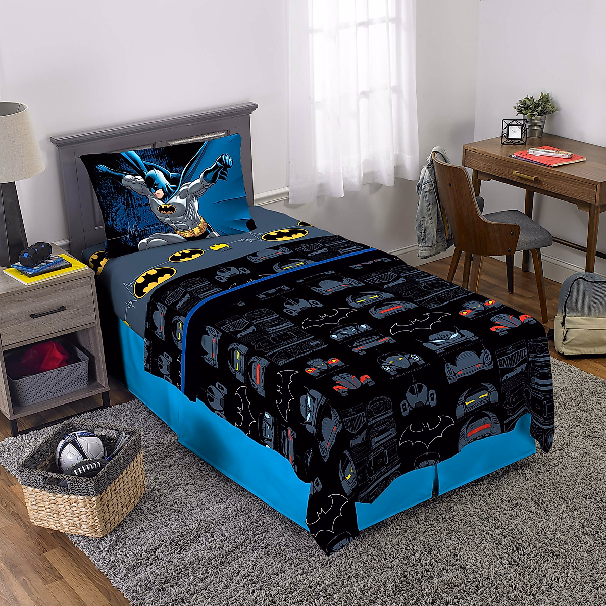 Franco Kids Bedding Super Soft Sheet Set, Twin, Batman