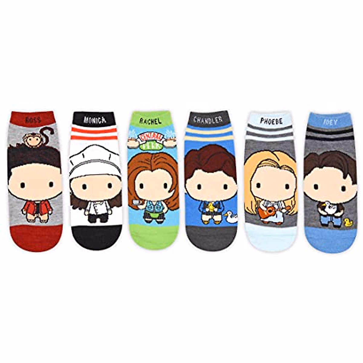 Hyp Friends TV Show Chibi Characters Juniors/Womens 6 Pack Ankle Socks