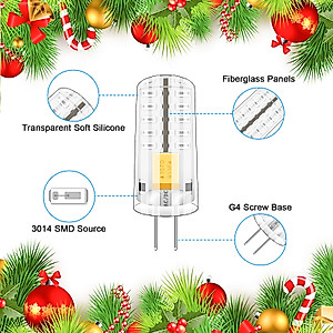 Megereet Red G4 LED Bulb 12V AC/DC 2W 20W Halogen Bulb Equivalent, G4 Bi-Pin Base Spotlight Light Lamps for RGB Landscape Holiday Christmas Decorations Halloween Lighting, 5 Packs