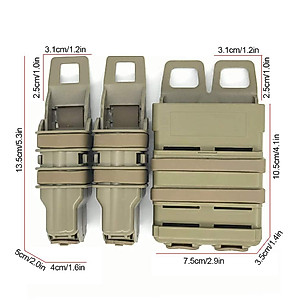 JDSMT ABS Tactical Fast Mag Molle Holster Magazine Pouch Bag (mud)