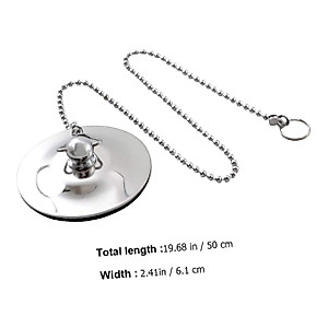 WOONEKY Bath Drainer Stopper Bathtub Kitchen Sink Stopper Bathtub Sink Stopper Bathtub Accessories Bathtub Drain Cover Hair Stopper for Tub Sink Drain Silver