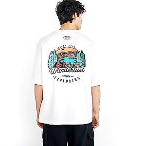 Vamtac Mens Cotton Oversized T Shirts Summer Casual Vintage Graphic Tees Streetwear Harajuku Tops Tshirt