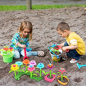 Flower Building Toy Garden Building Blocks Toy Set for Kids, 101 PCS Educational Toy Creative Playset for Age 4,5,6,7 Year Old Gifts