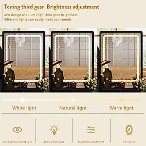 AGOTENI Black Vanity Set with Mirror, Makeup Vanity Dressing Table with Lighted Mirror, 5 Drawers, Shelves, Dresser Desk and Cushioned Stool Set