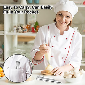 Crumbers for Servers, Crumb Sweepers, Food Crumb Scraper, Restaurant Crumb Cleaner, Portable Server Tools Stainless Steel Crumber Tool, Crumbers for Servers, Waiters, Waitresses (2 PACK, Pure Silver)