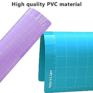 WORKLION Cutting Mat 12x12 for Cricut: Cricut Explore One/Air/Air 2/Maker Gridded Adhesive Non-Slip Durable Mat for Sewing Quilting and Arts & Crafts Projects - Cutting Mat Set(Variety)