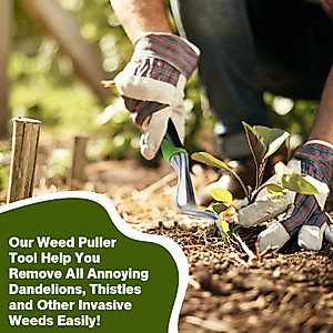 Kulemax Hand Weeder Tool, Weed Puller Tool for Garden, Weeding Digger Tools with Ergonomic Handle for Weed Removal and Farmland Transplantation