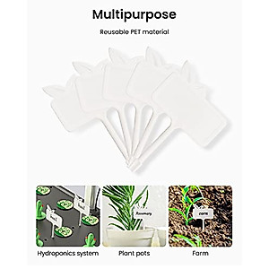 iDOO Hydroponics Garden Kit with 50pcs Plant Labels, 102pcs Seed Pot Stickers, 6pcs Cactus Covers