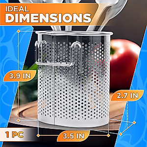 Chopsticks Holder Dishwasher Cutlery Rack - Oval Cutlery Drainer Basket for Kitchen Sink Dishwasher Rack - Stainless Steel Utensil Container for Dishwasher - Cutlery Caddy Silverware Drying Rack