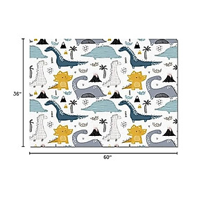 Dinosaur Area Rug 3'x5' for Kids Nursery Room Boys & Girls Room Cartoon Cute Art Rugs Soft Shag Rugs Non-Slip Entryway Carpet Non-Shedding Playing Mat for Living Room Bedroom Washable Rug