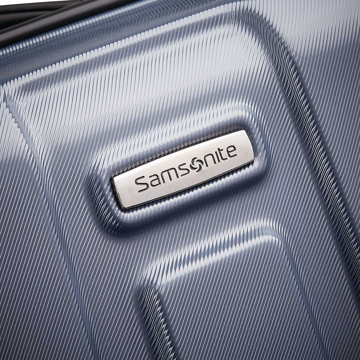 Samsonite Centric Hardside Expandable Luggage with Spinner Wheels, Blue Slate, Checked-Large 28-Inch