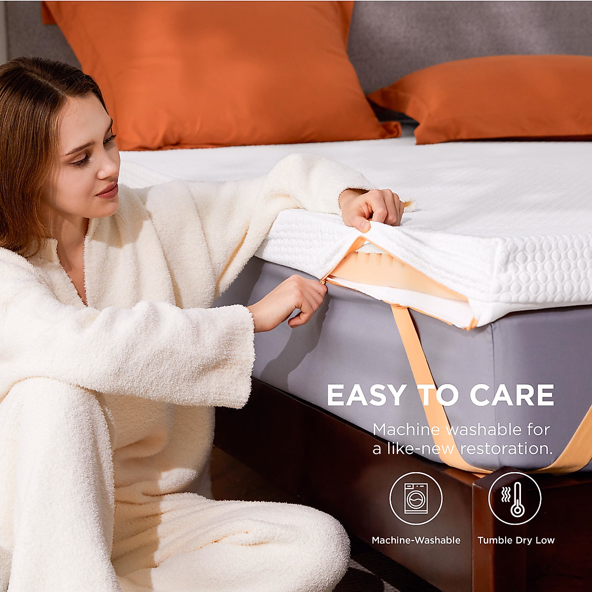 Bedsure Firm Mattress Topper Queen, 3 Inch Gel Memory Foam Mattress Topper for Pressure Relief, Extra Firm Mattress Topper, Pillow Top Mattress Topper with Removable Cover, Soft & Breathable