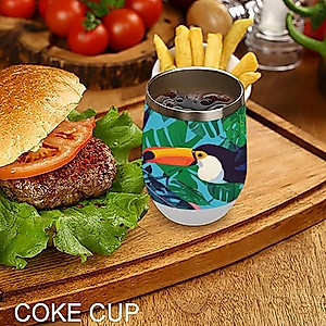 OPTKSNCU 304 Stainless Steel Insulated Cup with Lid, Toucan Print Durable, And Easy to Clean – Ideal for Home, Office, And Gift Giving