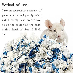 MUYG Hamster Bedding Guinea Pig Cage Paper Beddings Liner Small Pet Dust-Free Odor Control Papers Litter for Rabbits Syrian Dwarf Mice Chinchilla Hedgehog 450G