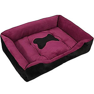 SENNAUX Dog Beds for Small Dogs Rectangle Pet Dog Bed Washable Pet Bed Mattress Comfortable Pet Mat with Anti-Slip Bottom for Dogs Cats & Pets 17.7"x11.8"x6"