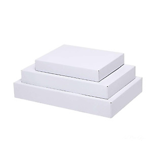 All Day Gifts 10 Pack White Gift Wrap Boxes with Lids - Assorted Multi-pack