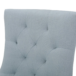 Christopher Knight Home Hayden Fabric Dining Chairs, 2-Pcs Set, Wood, Light Sky