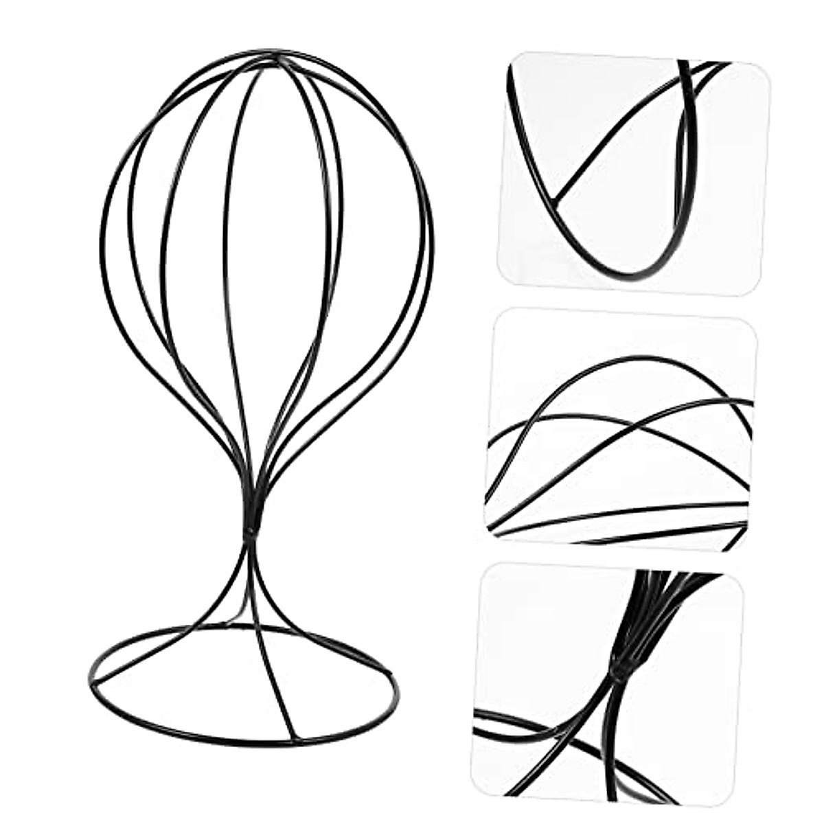UPKOCH 1pc Wrought Iron Hat Rack La Black Hat Collapsible Hangers for Clothes Black Coat Hangers Black Wigs Collapsible Table Portable Table Hat Rack Hat Shaping Holder Support Frame Fold