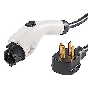 VEVOR Level 2 Portable EV Charger, 32 Amp 240V, Electric Vehicle Charger with 28 ft Charging Cable NEMA 14-50P Plug, 16/20/24/32A Adjustable Current Plug-in Home EV Charging Station for SAE J1772 EVs