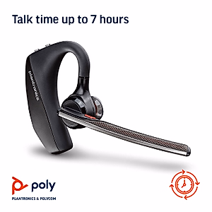 Plantronics - Voyager 5200 UC (Poly) - Bluetooth Single-Ear (Monaural) Headset - Compatible to connect to your PC and/or Mac - Works with Teams, Zoom & more - Noise Canceling