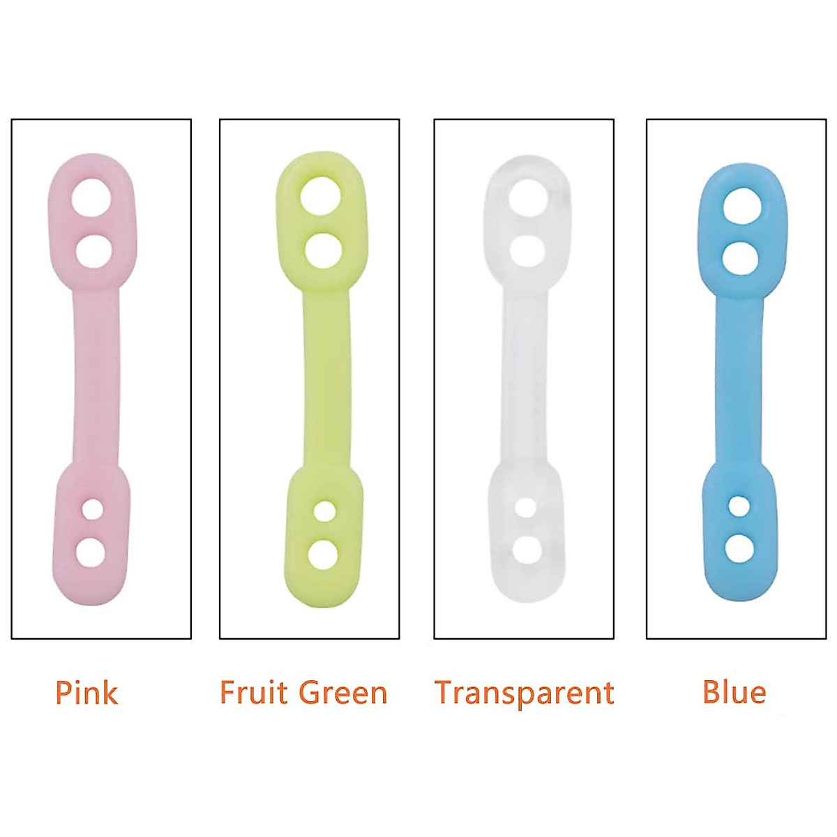 UtySty 20 Pack Clothes Hangers Non Slip Rubber Grips Fixing Strap Band Windproof Hooks Clip Anti-Slip Off Fixed Buckle Anti-Drop Silicone Strips Hanger Fixation for Outdoor Indoor