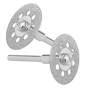 545 Diamond Cutting Wheel (22mm) 20pcs with 402 Mandrel (3mm) 4pcs and Screwdriver for Rotary Tools