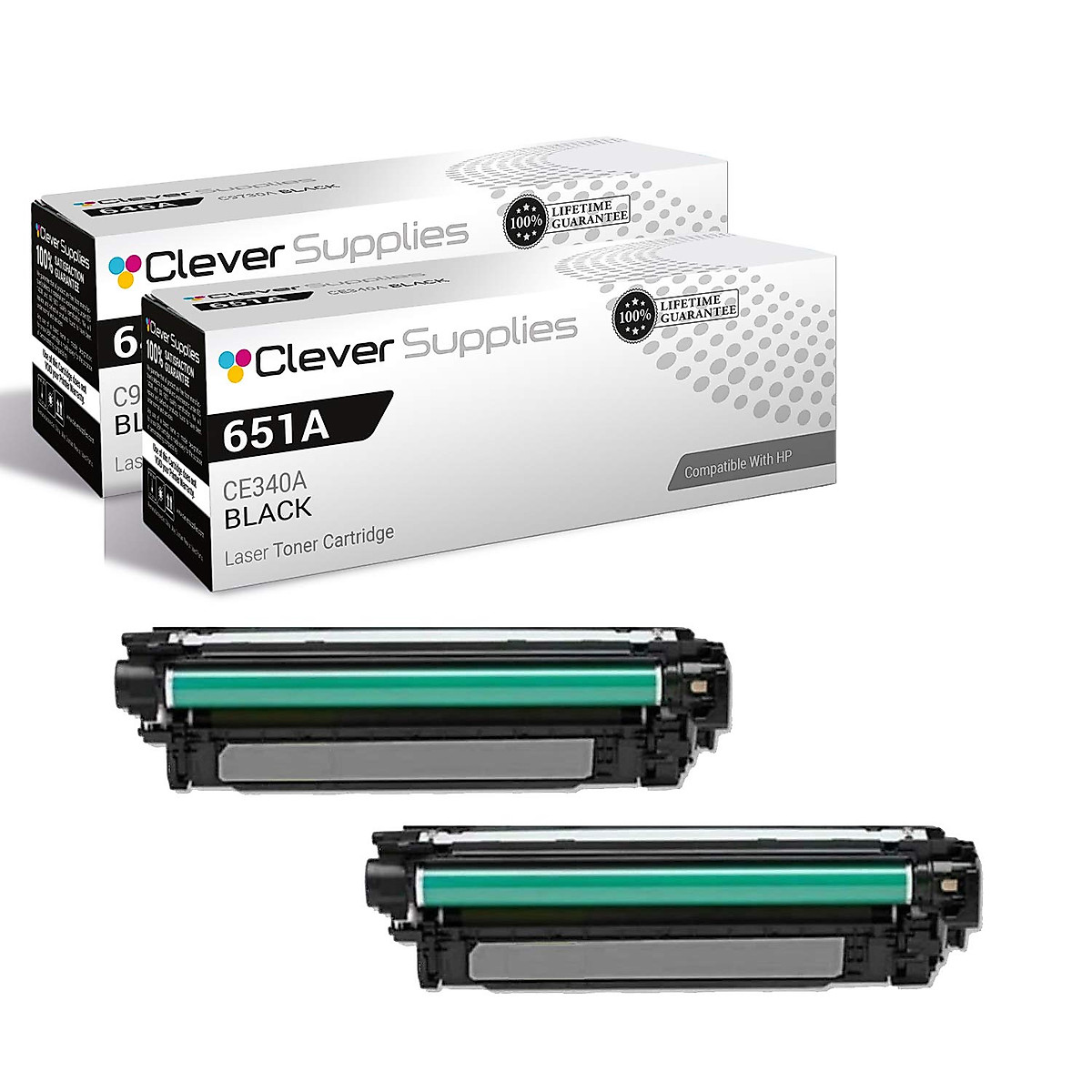 CS Compatible Toner Cartridge Replacement for HP M775 CE340A Black HP 651A Color MFP M775D MFP M775F MFP M775ZENTERPRISE 700 MFP M775 M775D 2 Set