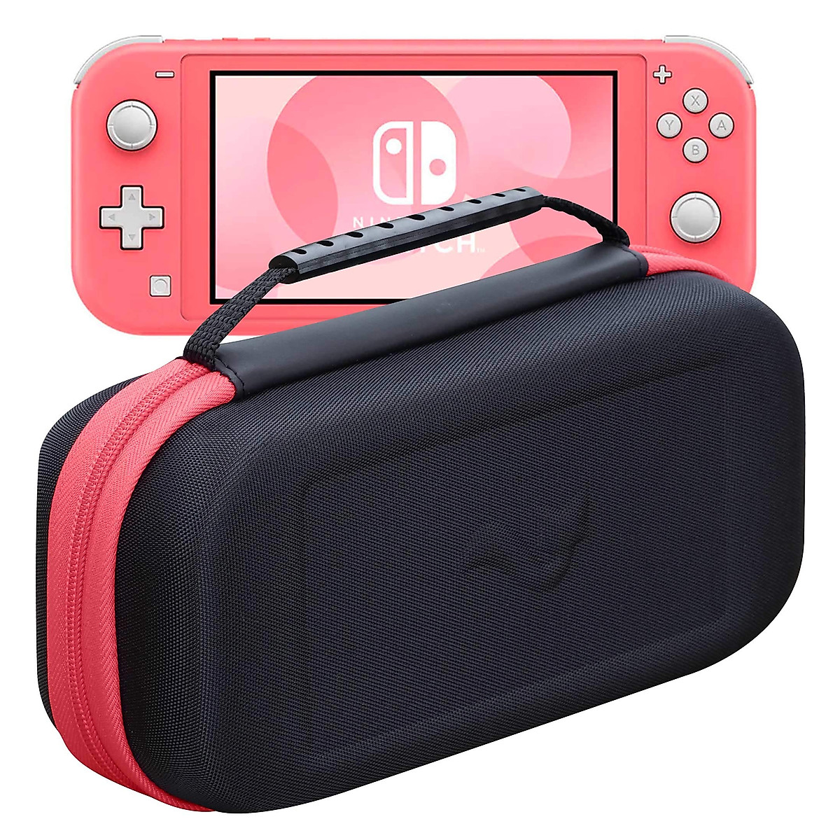 ButterFox Large Carrying Case for Nintendo Switch Lite, Fits Charger, Large Storage Pouch for Switch Lite Accessories - Black/Blue