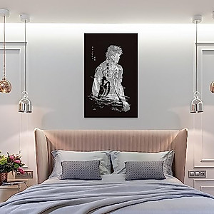 Hanma Baki Poster Poster Decorative Painting Canvas Wall Art Living Room Posters Bedroom Painting 12x18inch(30x45cm)