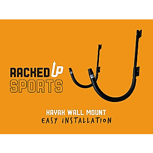 Racked Up Sports | Heavy Duty Wall Mount Hanger Rack for Kayaks Paddle Boards - Kayak Wall Hangers Craddle Hooks - 300lb Capacity