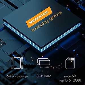 NUU A23Plus Basic Cell Phone for AT&T, T-Mobile, Cricket, Mint Mobile, Metro, 64G/3GB 6.3" 4G LTE, Q Link, Hello Mobile Dual SIM, Black, 365 Days US Warranty with Detachable & Replaceable Battery