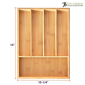 Totally Bamboo Flatware and Utensil Drawer Organizer