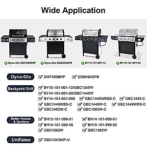 Criditpid Grill Parts Kits Compatible for Dyna-Glo DGF493BNP DGB494SPB, Backyard Grill BY13-101-001-12 BY14-101-001-02, BHG BH13-101-099-01 Grill, 15inch Dynaglo dgf493bnp Replacement Parts