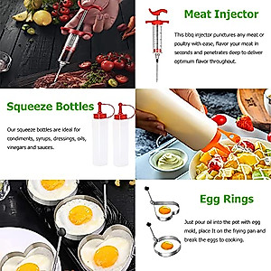 Blackstone Griddle Accessories Kit, 131 PCS Griddle Grill Tools Set Stainless Steel Grill BBQ Spatula Set, Blackstone Griddle Utensils Kit with Storage Bag for Men Women Outdoor Camping