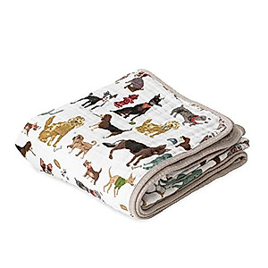 Little Unicorn – Woof Cotton Muslin Quilt Blanket | 100% Cotton | Super Soft | Babies and Toddlers | Large 47” x 47” | Machine Washable…