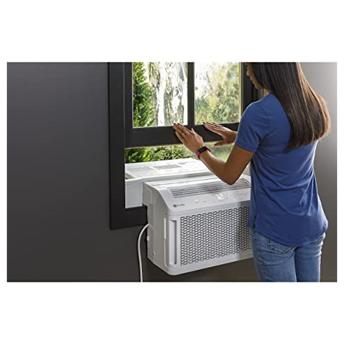 GE Profile ClearView Inverter Window Air Conditioner 12,200 BTU, Inverter Technology, Ultra Quiet for Large Rooms, Full Window View with Easy Installation, Energy-Efficient, 12K Window AC Unit, White