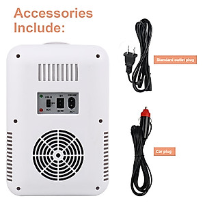 Mini Skincare Fridge 8 Litres, Beauty Makeup Fridge Portable Mirrored Door with LED, Small fridge Thermoelectric Cooler and Warmer for Bedroom, Cosmetics,Breast Milk, Office and Travel