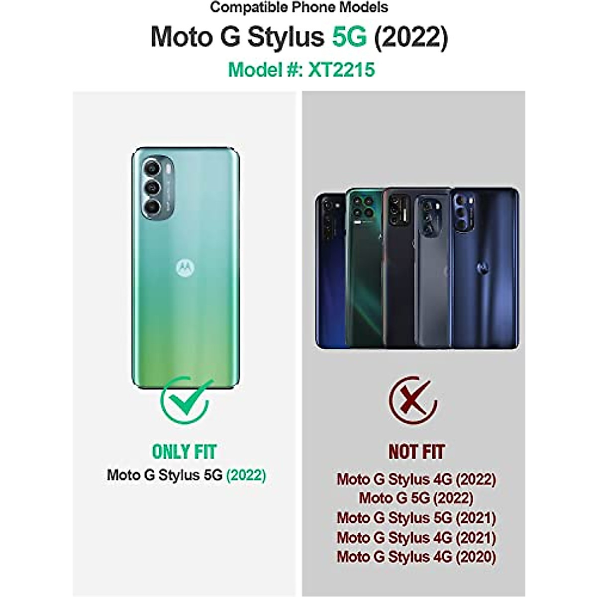 NZND Case for Motorola Moto G Stylus 5G 2022 Case with [Built-in Screen Protector], Full-Body Protective Shockproof Rugged Bumper Cover, Impact Resist Durable Phone Case (Plum Blossom)