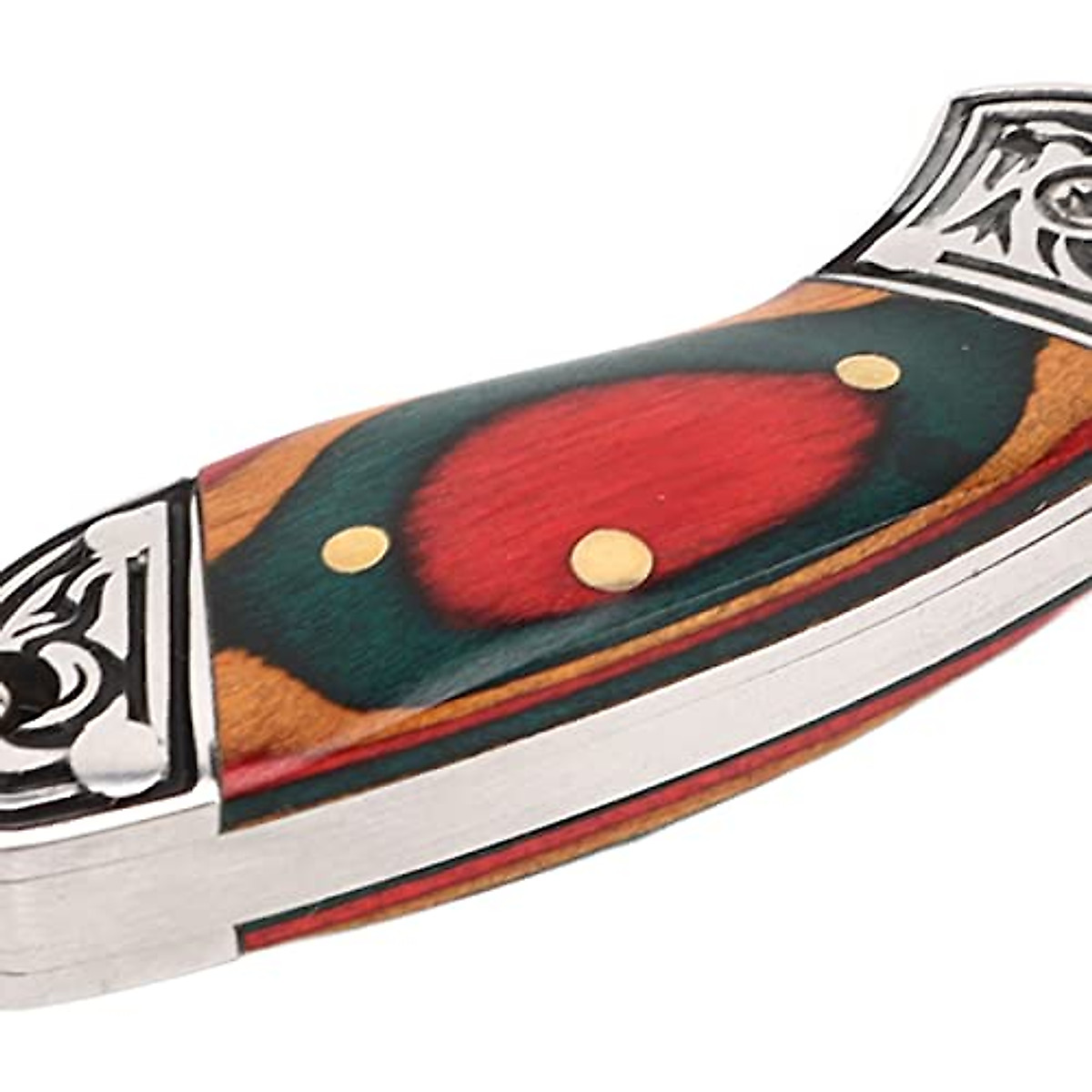 Naroote Folding Pocket Knife, Corrosionresistant Stainless Steel Blade, Durable Pocket Knife, Small Sharpness for Outdoor Use (Red Yellow Green)