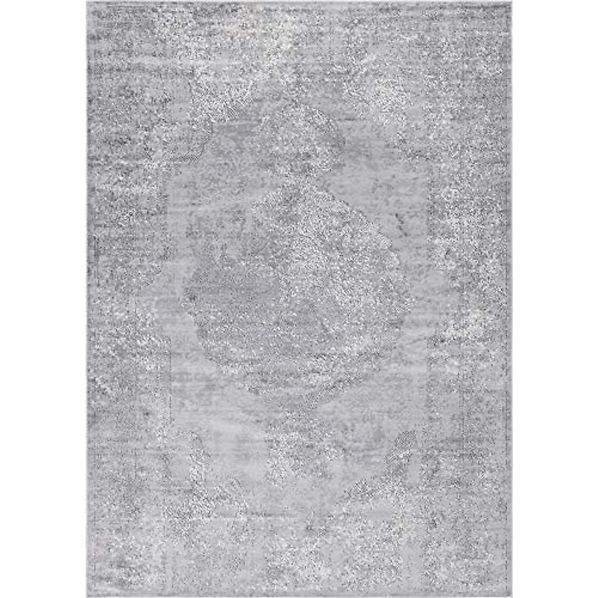 Unique Loom Portland Collection Bohemian Inspired Medallion Tone Design Area Rug, 10 ft x 14 ft, Light Gray/Gray