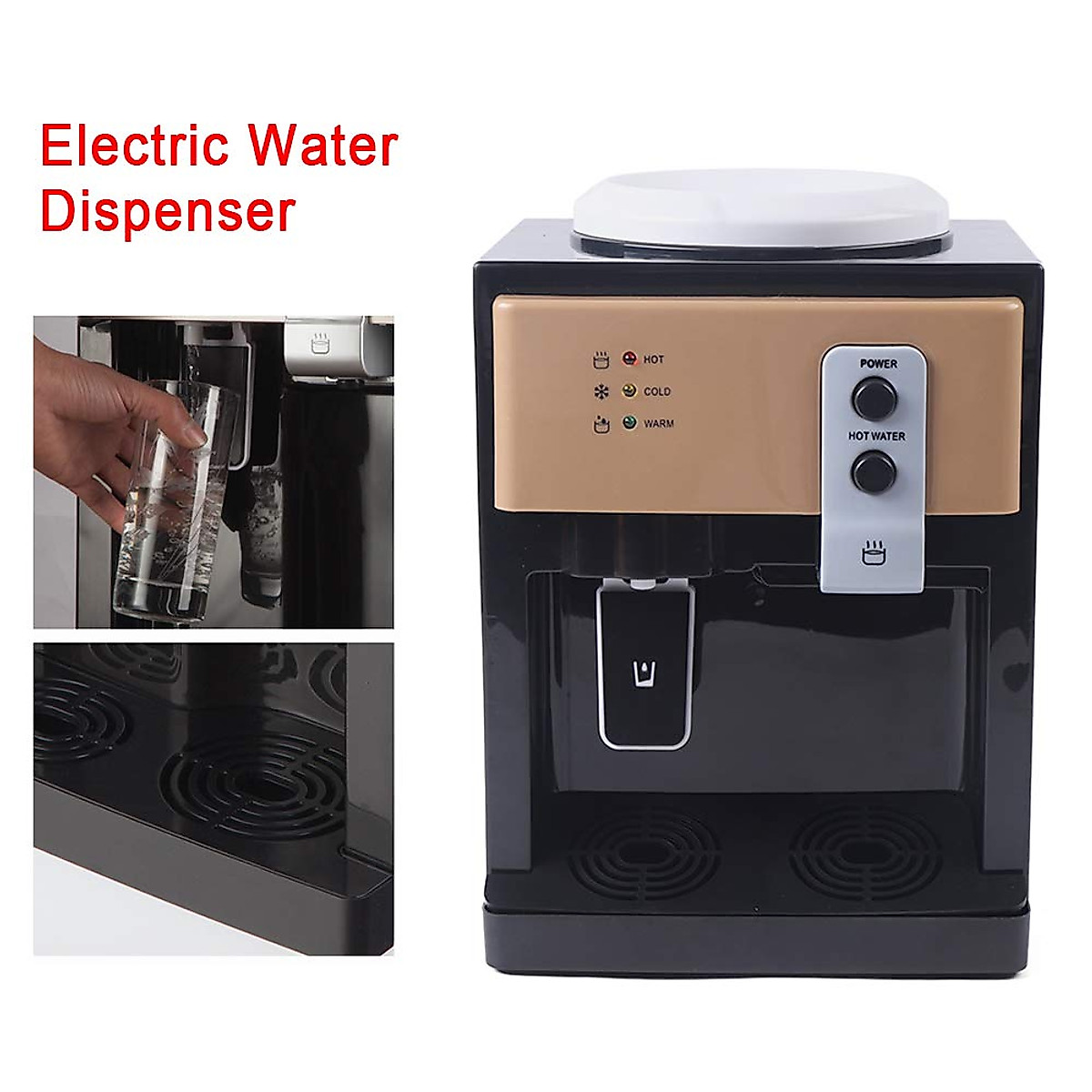 Countertop Water Dispenser Top Loading Hot Cold Water Cooler Drinking Machine Water Bottle Dispenser