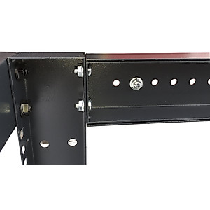 Sysracks 4 Post Open Frame Server Rack Mobile Relay with Wheels Casters for 19" Network Server AV IT Equipment Gear Rack Cabinet Adjustable Depth 24"-37" (32U (62" H x 21" W))