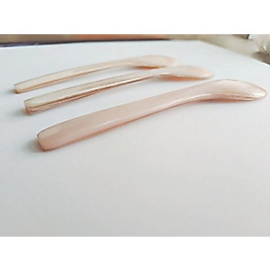 DUEBEL Set of 10 Pink Mother of Pearl 3.55′′ Caviar Spoons for Caviar Serving or Egg Serving