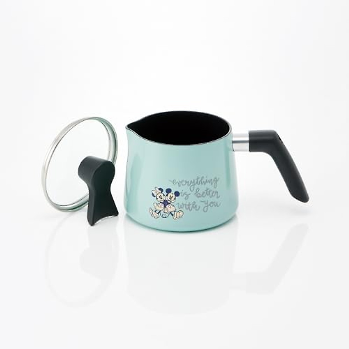 Skater ANMP1-A Multi-Pot, 0.3 gal (1.3 L) For Gas Fire, 7 in 1, All-purpose Pot, Rice Cooker, Milk Pan, Fryer, One-Handled Pot, Disney Mickey Mouse