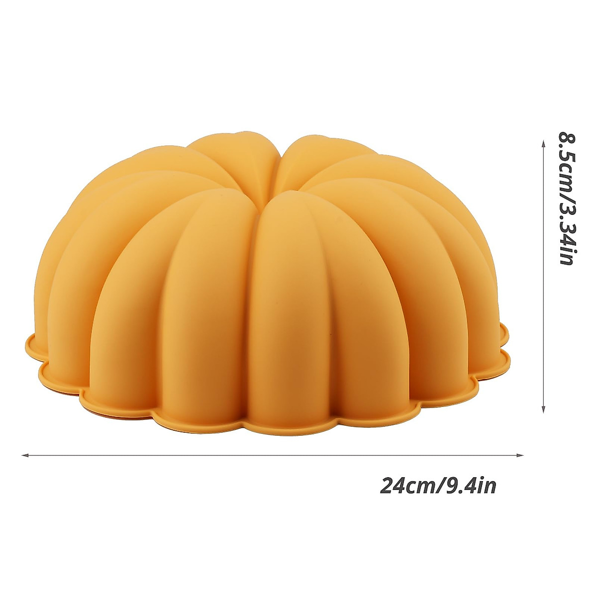 AILEHOPY Large 9 Inch Cake Pan Silicone Mold -Halloween Pumpkin Shaped Cake Mold Baking for Cake, Brownie, Toast with Thanksgiving Christmas Cake Mold