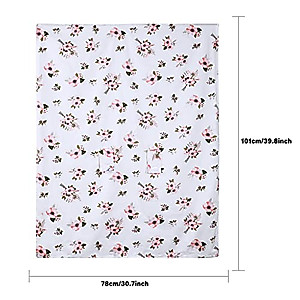 Carseat Canopy and Nursing Cover for Breastfeeding Cool/Warm Weather Infant Car Seat Cover Winter Baby Gifts for Newborn Floral for Boys Girls (Flower/Pink)