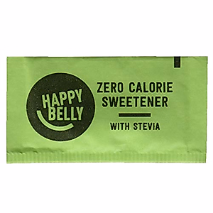 Amazon Brand - Happy Belly, Zero Calorie Stevia Sweetener powder, 140 Packet, 4.93 ounce (Pack of 1) (Previously Sugarly Sweet)